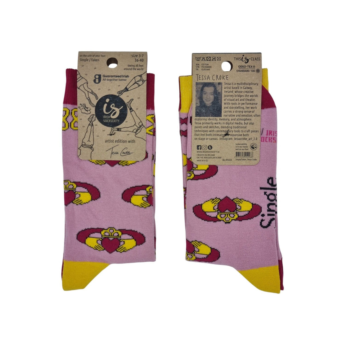 Irish socksciety The Claddagh Ring Socks Single/Taken – Siopa An Carn