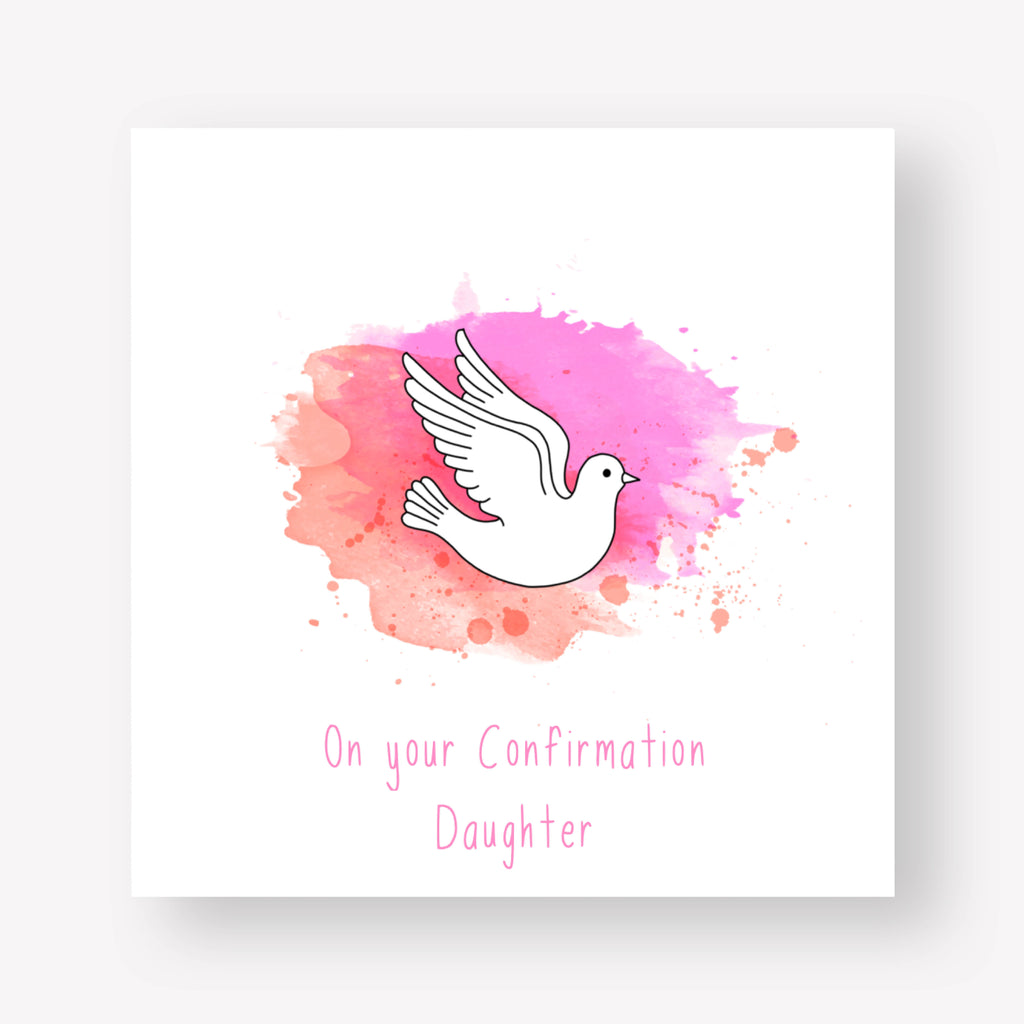 Catholic Confirmation Cards Watercolor Dove Confirmation Holy Card